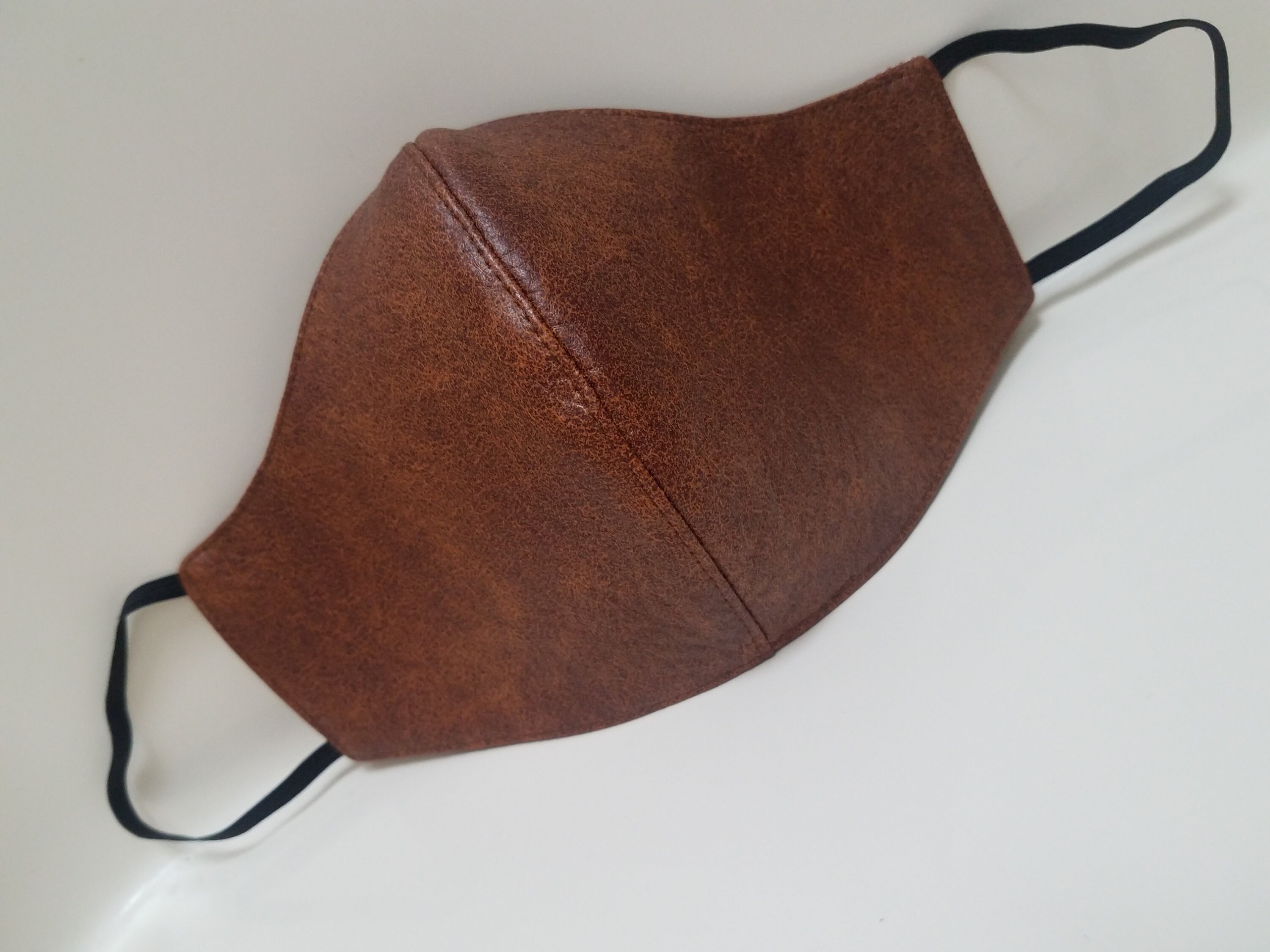 Faux Leather Face Mask, Cowboy Style Mask, Motorcyclists Face Cover ...