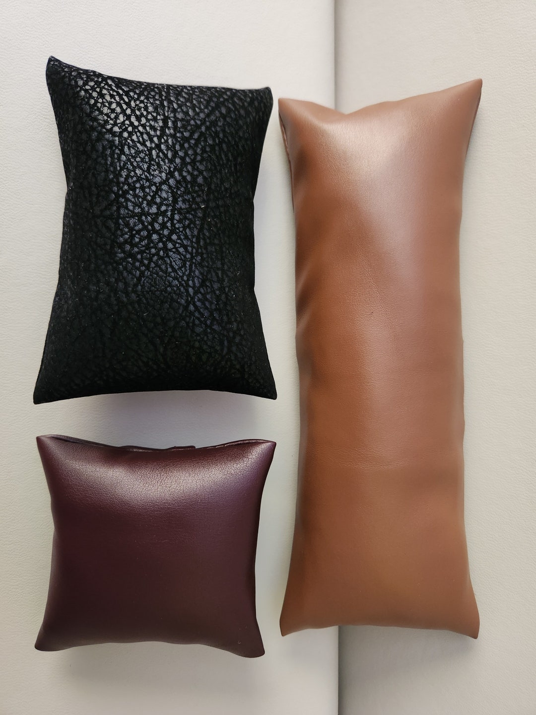 Faux Leather Jewelry Display Pillow: Handmade Jewelry Holder - Etsy