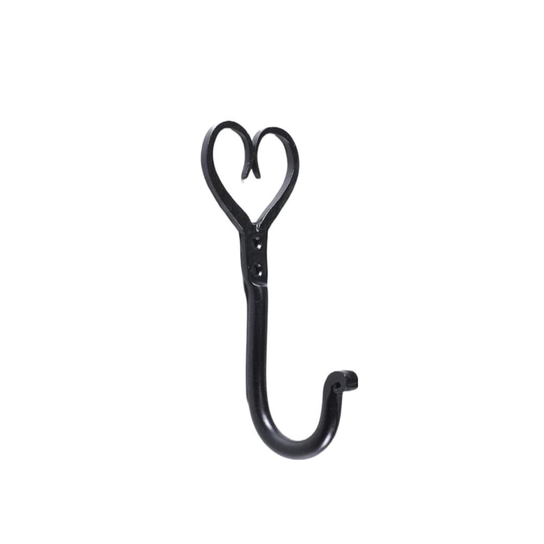 Heart- Wrought Iron Coat Hook - Etsy