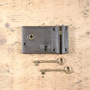 Cast Iron Restoration Rim Lock, Vintage Finish Horizontal Rim Lock - Etsy