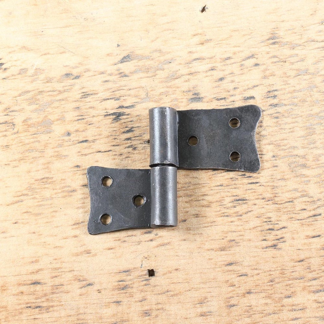 Wrought Iron Butterfly Left Side Hinge, Forged Iron Rustic Hinge - Etsy
