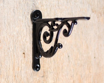 Cast Iron Small Scroll Shelf Bracket | Etsy