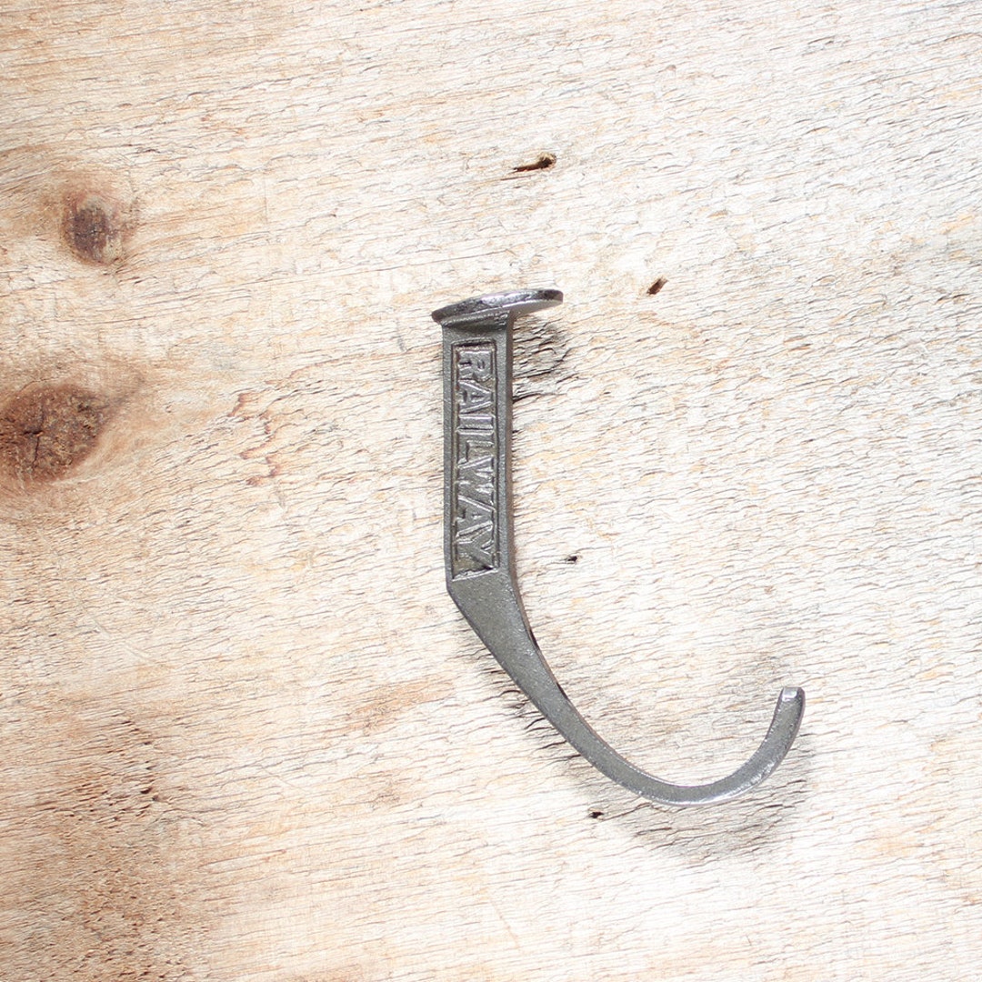 Rail Road Spike Hook, Cast Iron Railroad Hook - Etsy
