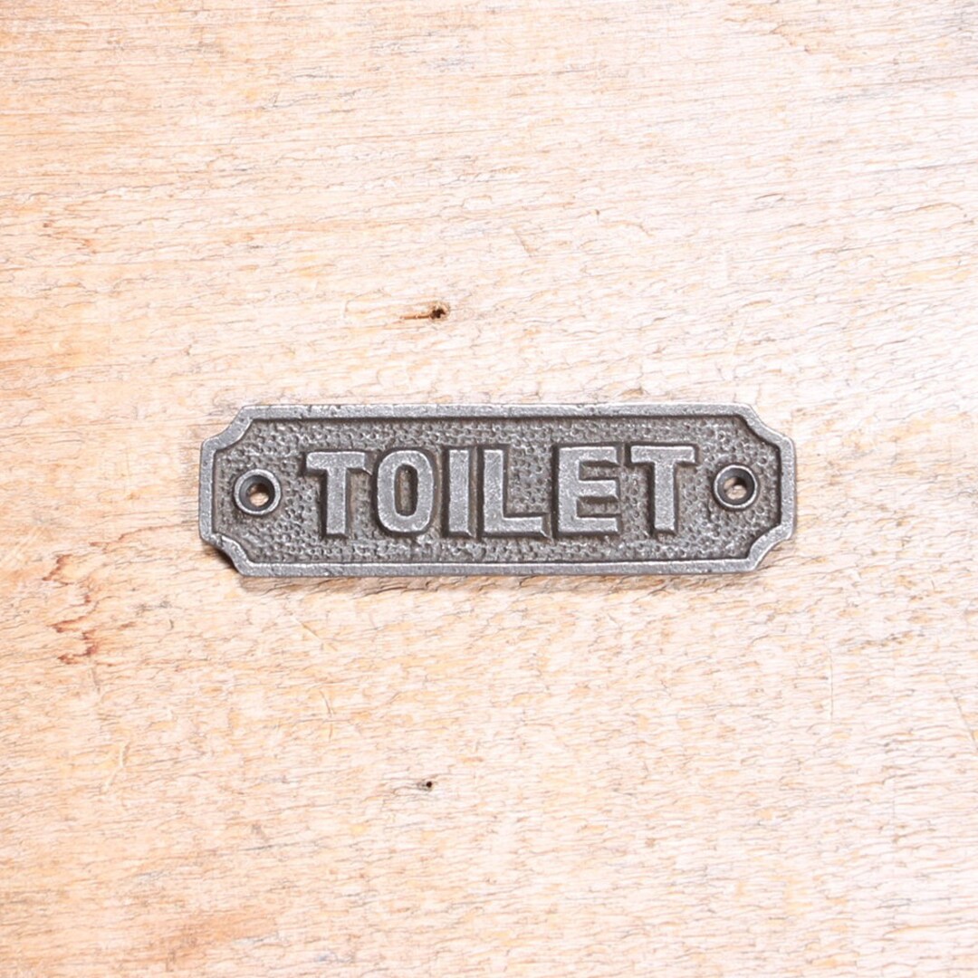 Vintage Looking Cast Iron Toilet Sign Plate - Etsy