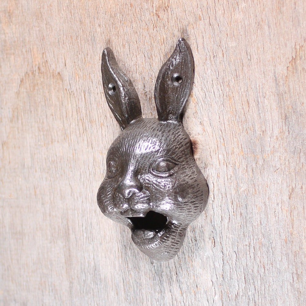 Cast Iron Rabbit Bottle Opener - Etsy