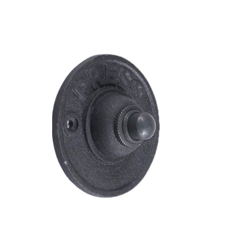 Black Round Door Bell Push Button press Matt - Etsy