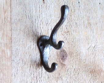 Cast Iron Victorian Hook Vintage Cast Iron Finish Coat Hook | Etsy