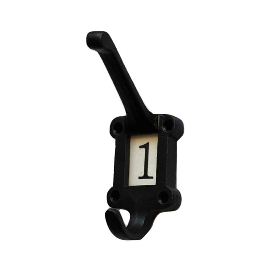 Black Coat Hook With Ceramic Insert Number - Etsy