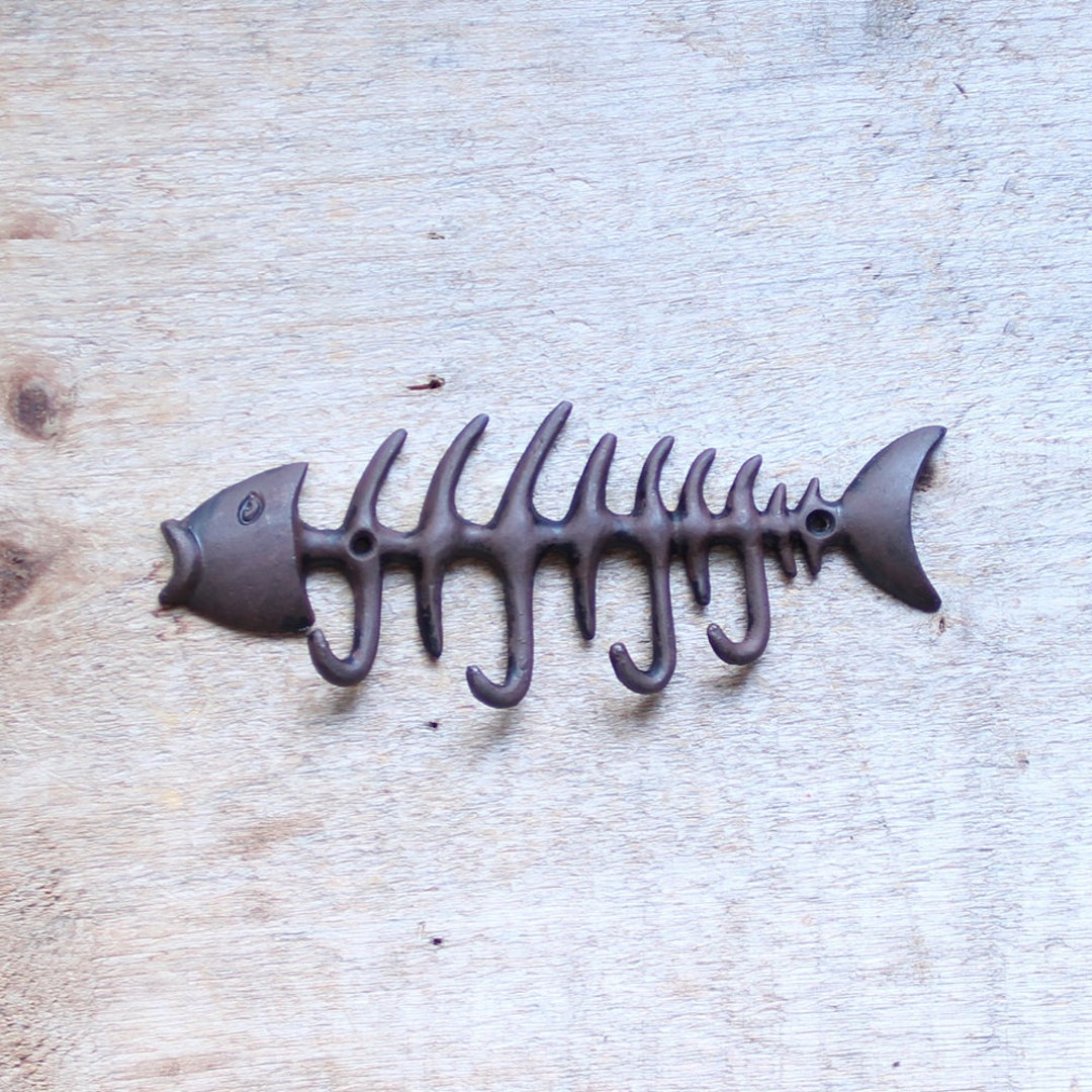 Cast Iron Rustic Fish Bone Key Holder HM11 - Etsy