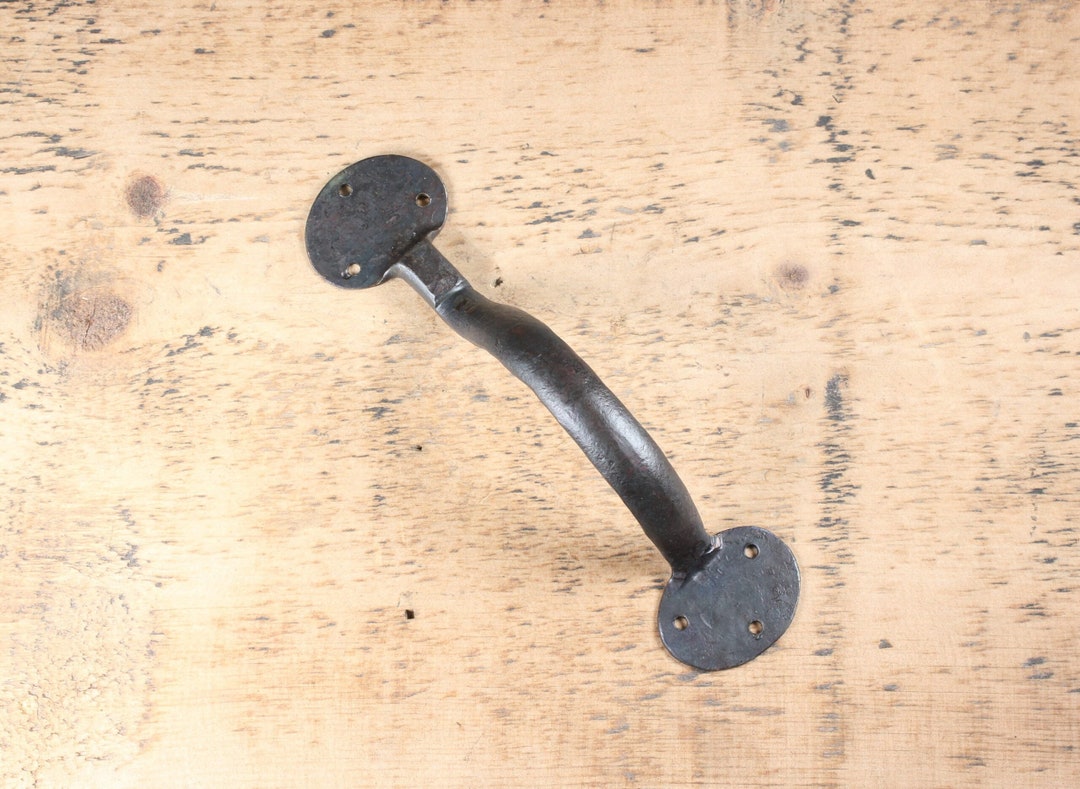 Forged 9 Inch Penny End Door Pull Handle - Etsy