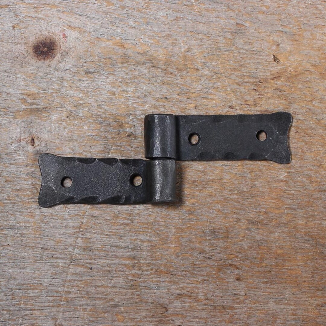 Wrought Iron Left Side Hinge, Set Wrought Iron Strap Hinge, Forged ...