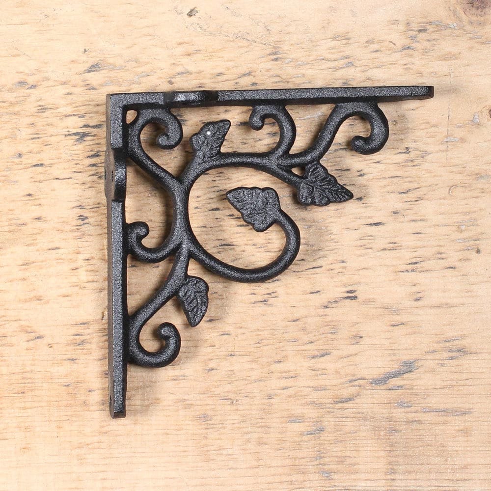 Leaf Pattern Cast Iron Wall Shelf Bracket - Etsy