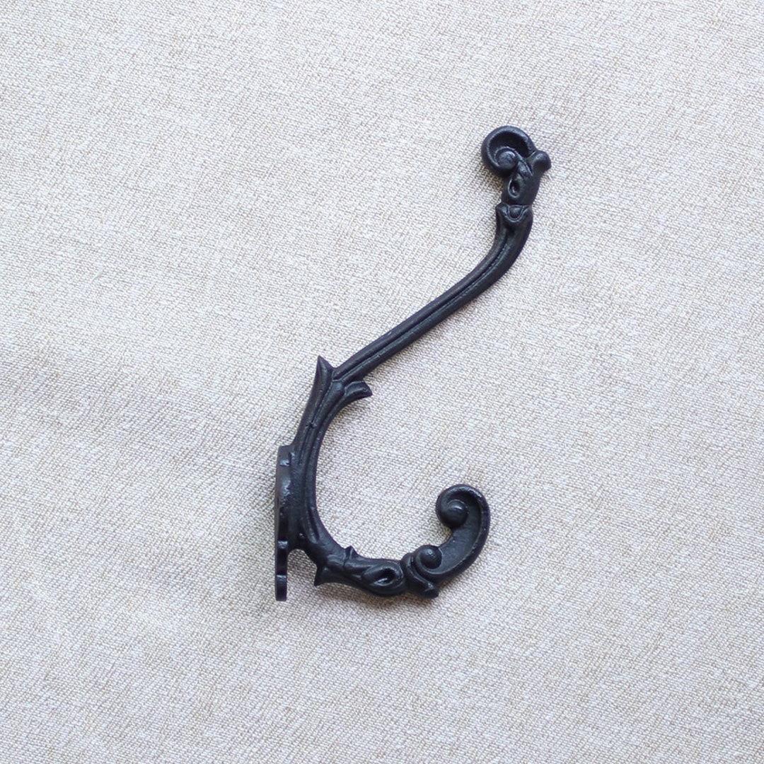 Black Cast Iron Victorian Hook KM11 - Etsy