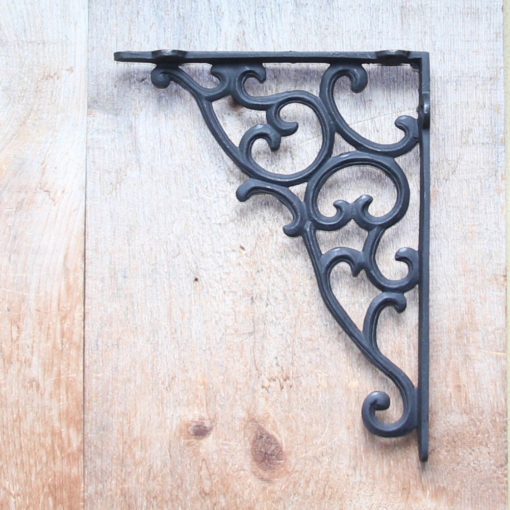 Cast Iron Decorative Shelf Bracket | Etsy