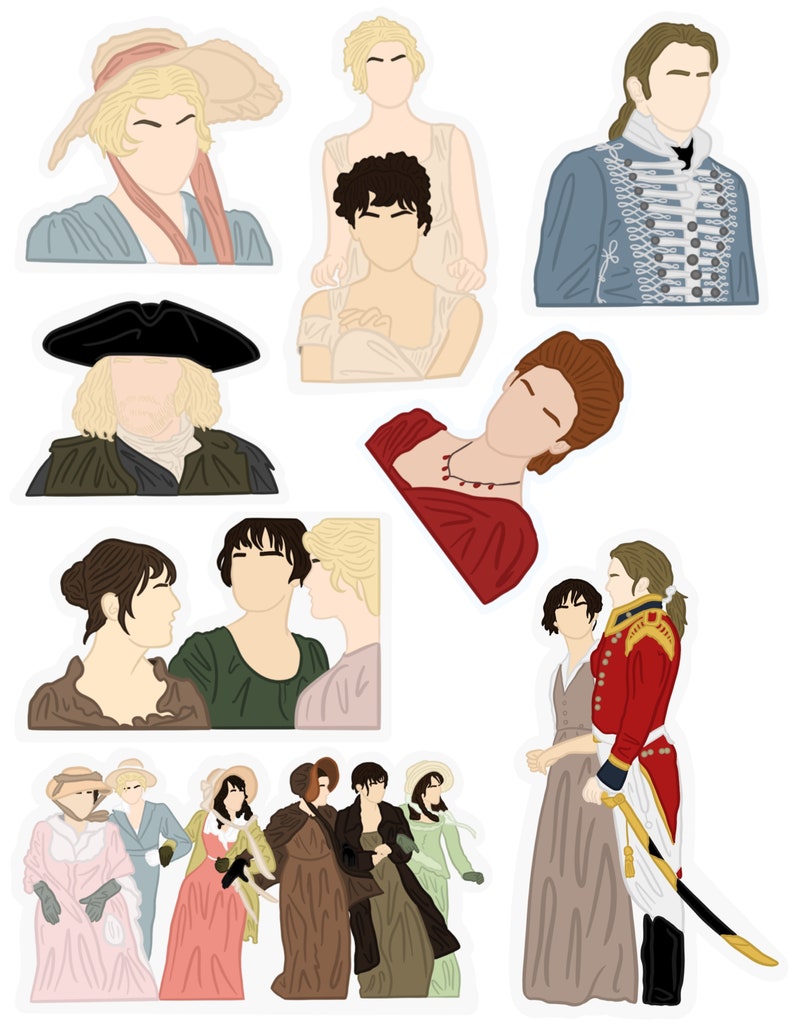 Pride and Prejudice Sticker Pack | Etsy
