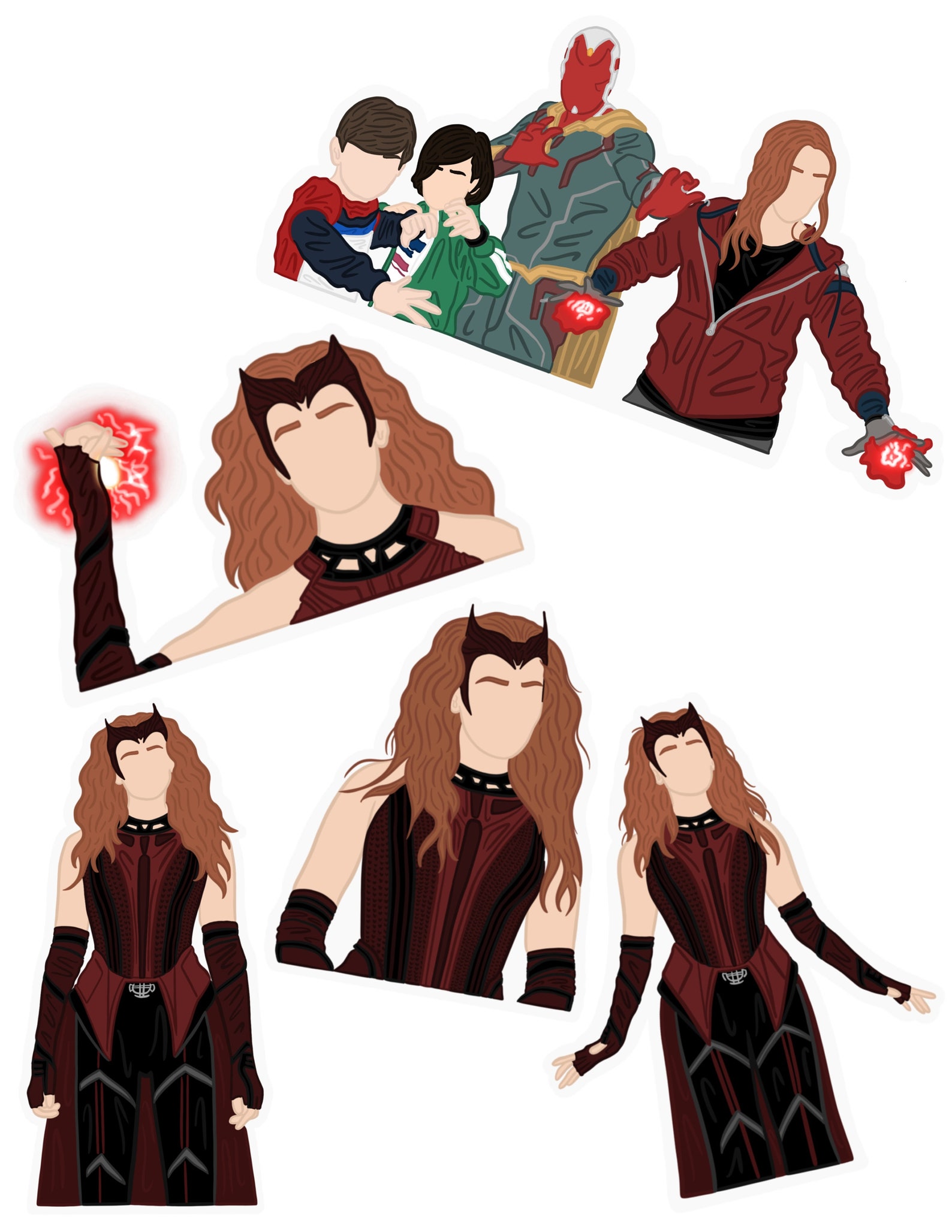 Scarlett Witch Sticker Pack - Etsy