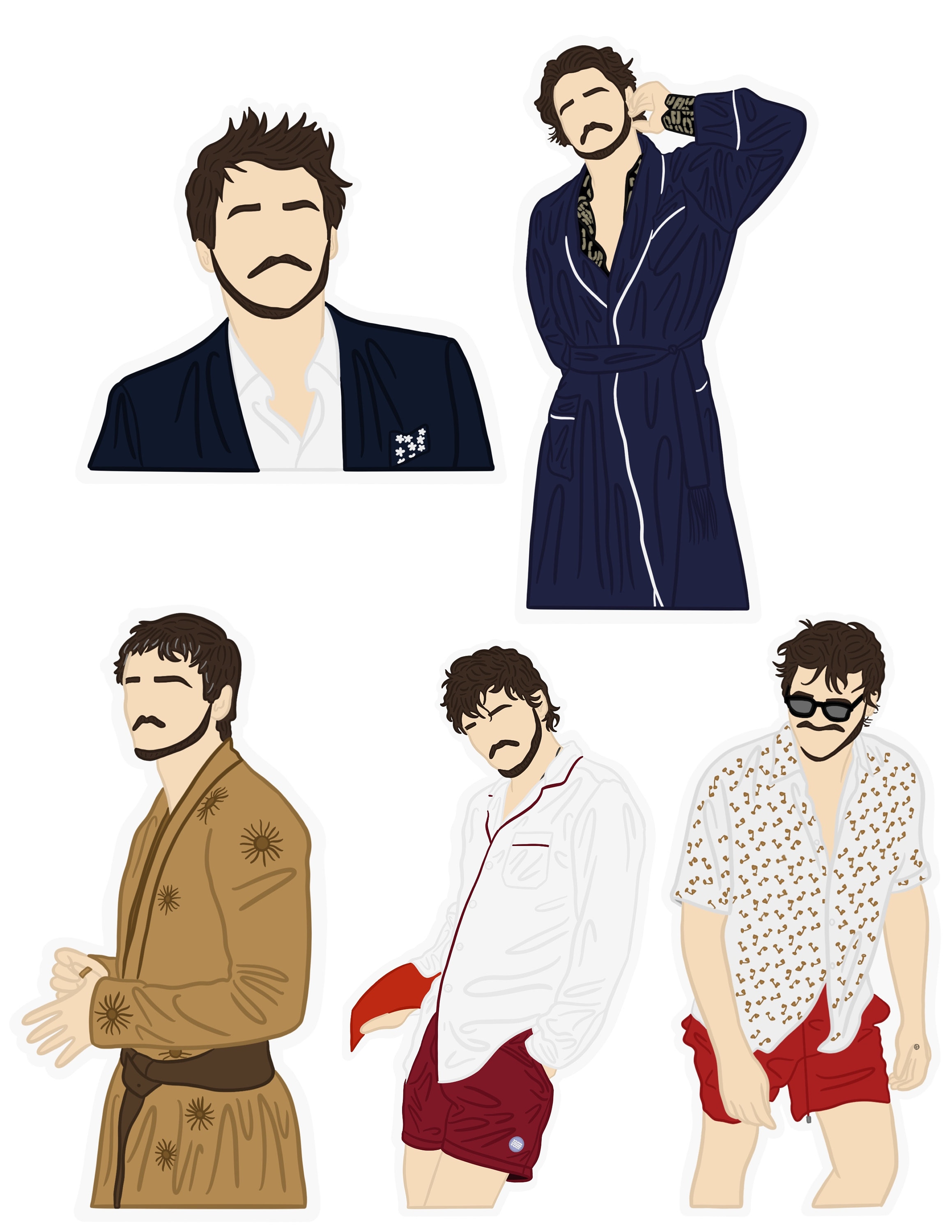 Paquete de pegatinas Pedro Pascal Vol. 2 | Etsy