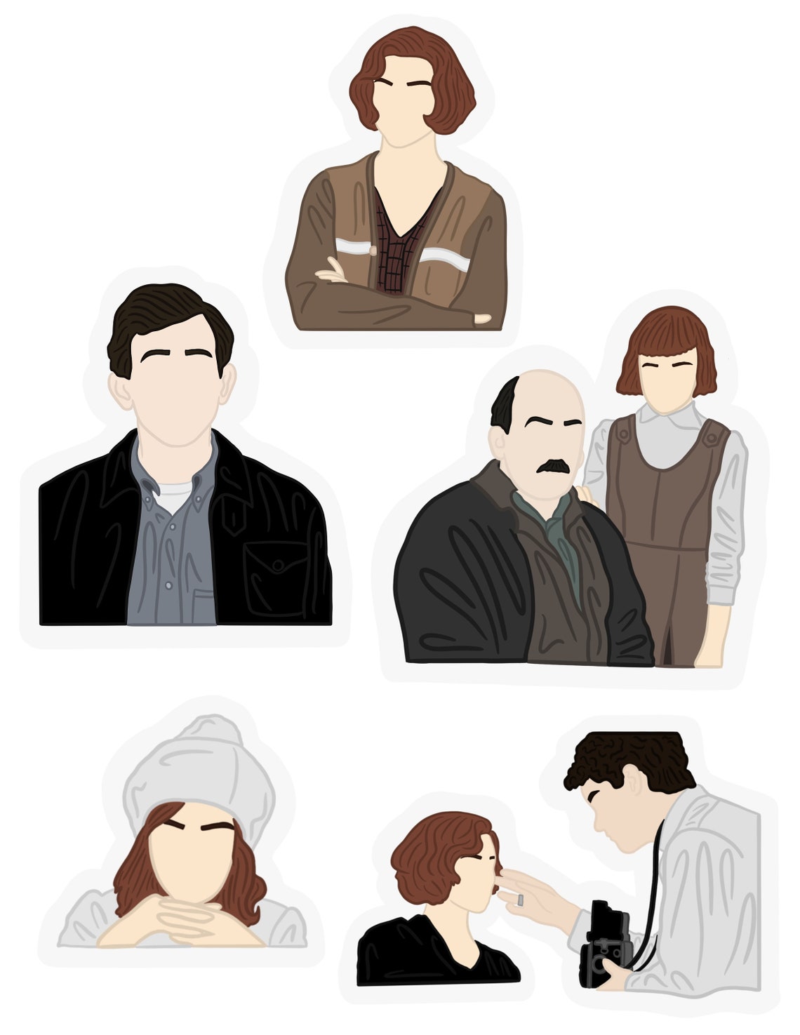 Queens Gambit Sticker Pack | Etsy