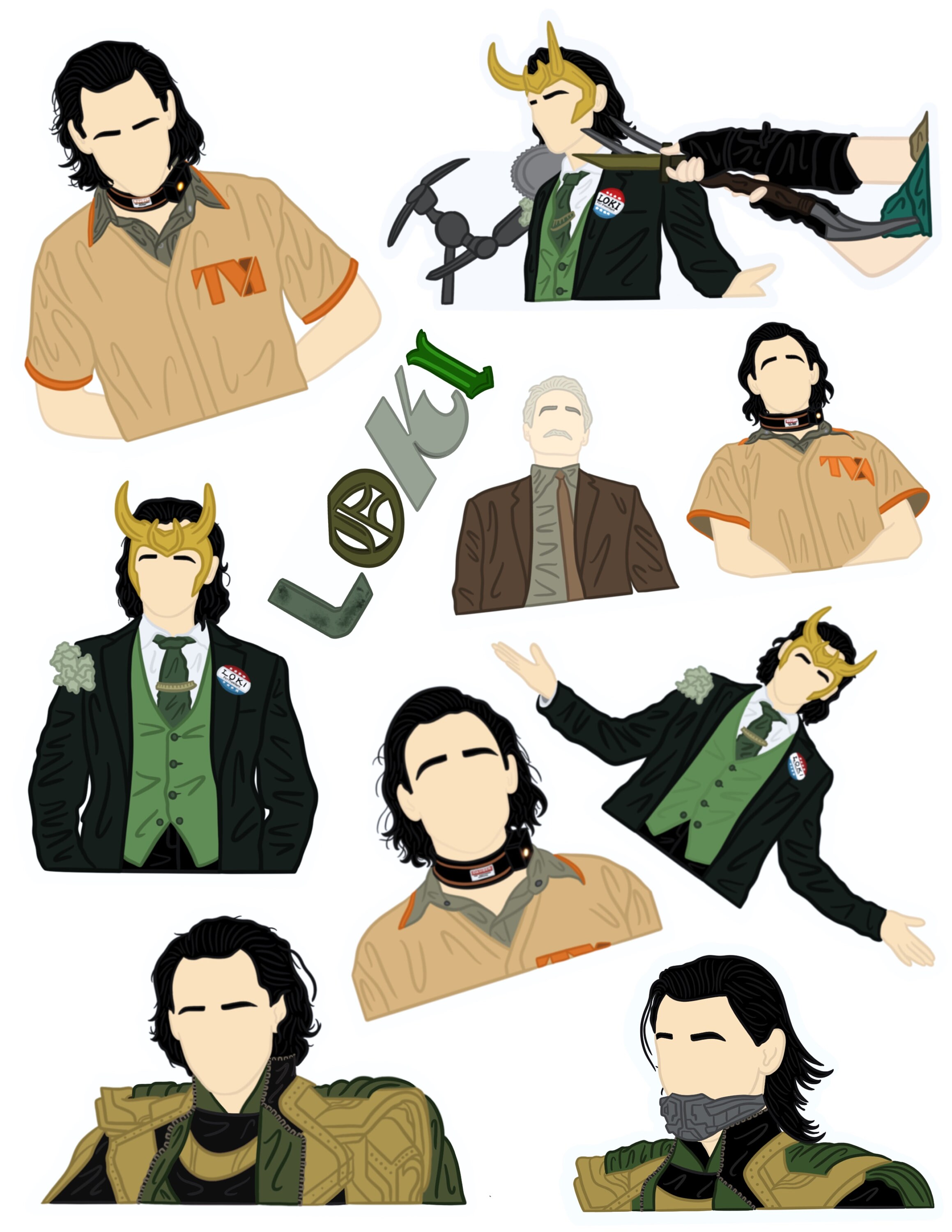 Loki Serie de TV Paquete de pegatinas - Etsy México