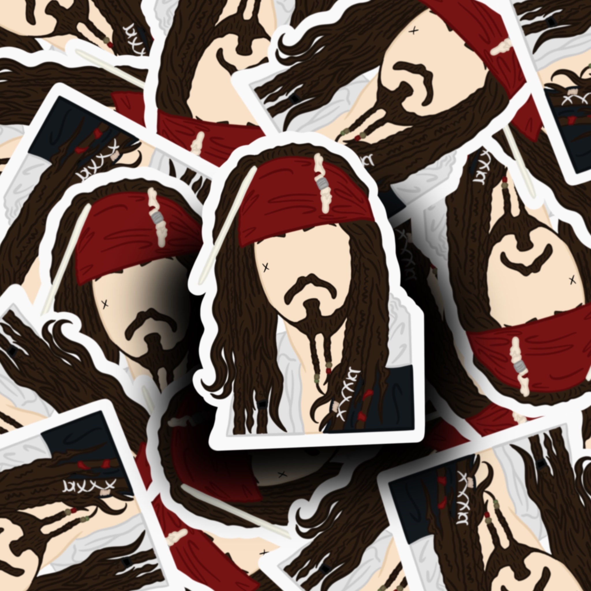 Captain Jack Sparrow Sticker Pack - Etsy