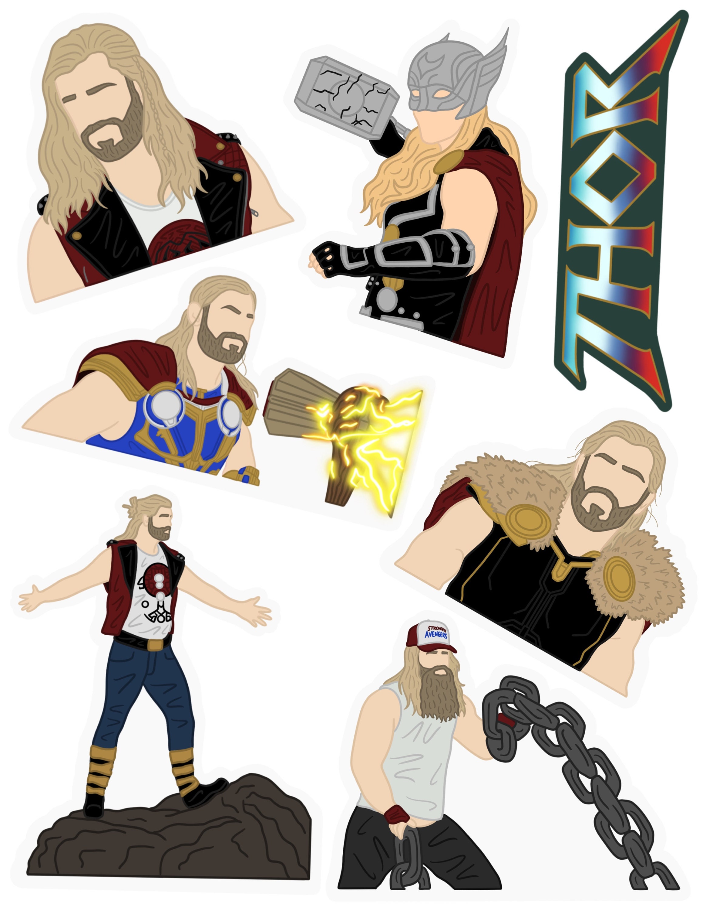 Thor Love and Thunder Trailer Sticker Pack - Etsy