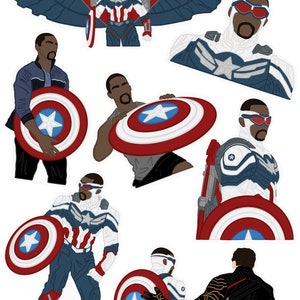 Captain America Sticker Pack - Etsy