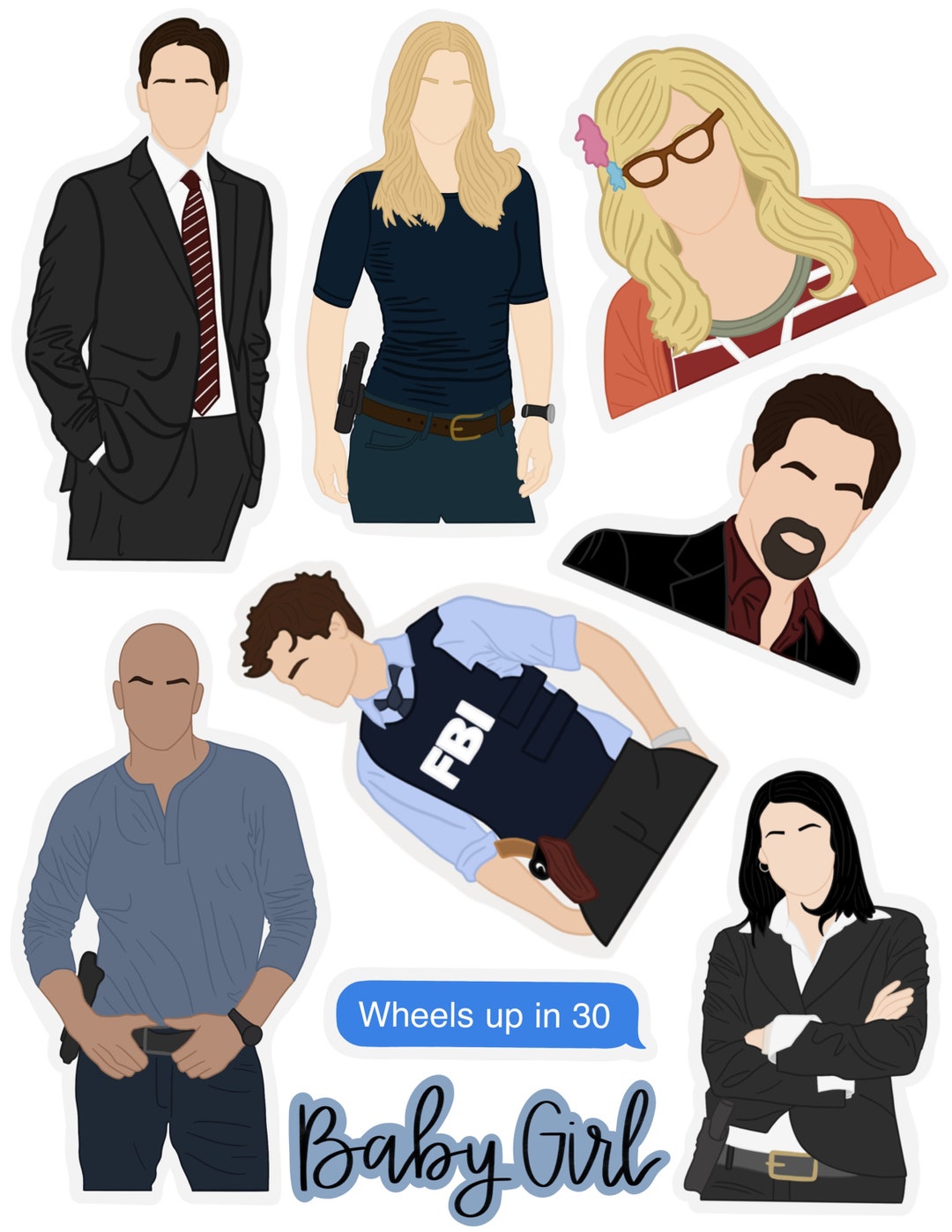 Criminal Minds Cast Sticker Pack - Etsy