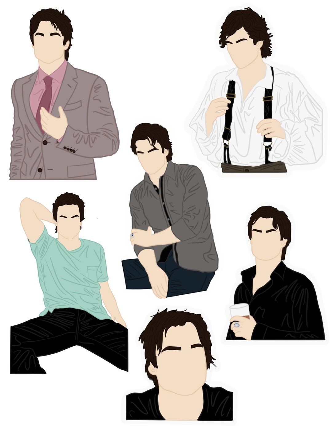 Ian Somerhalder Sticker Pack - Etsy