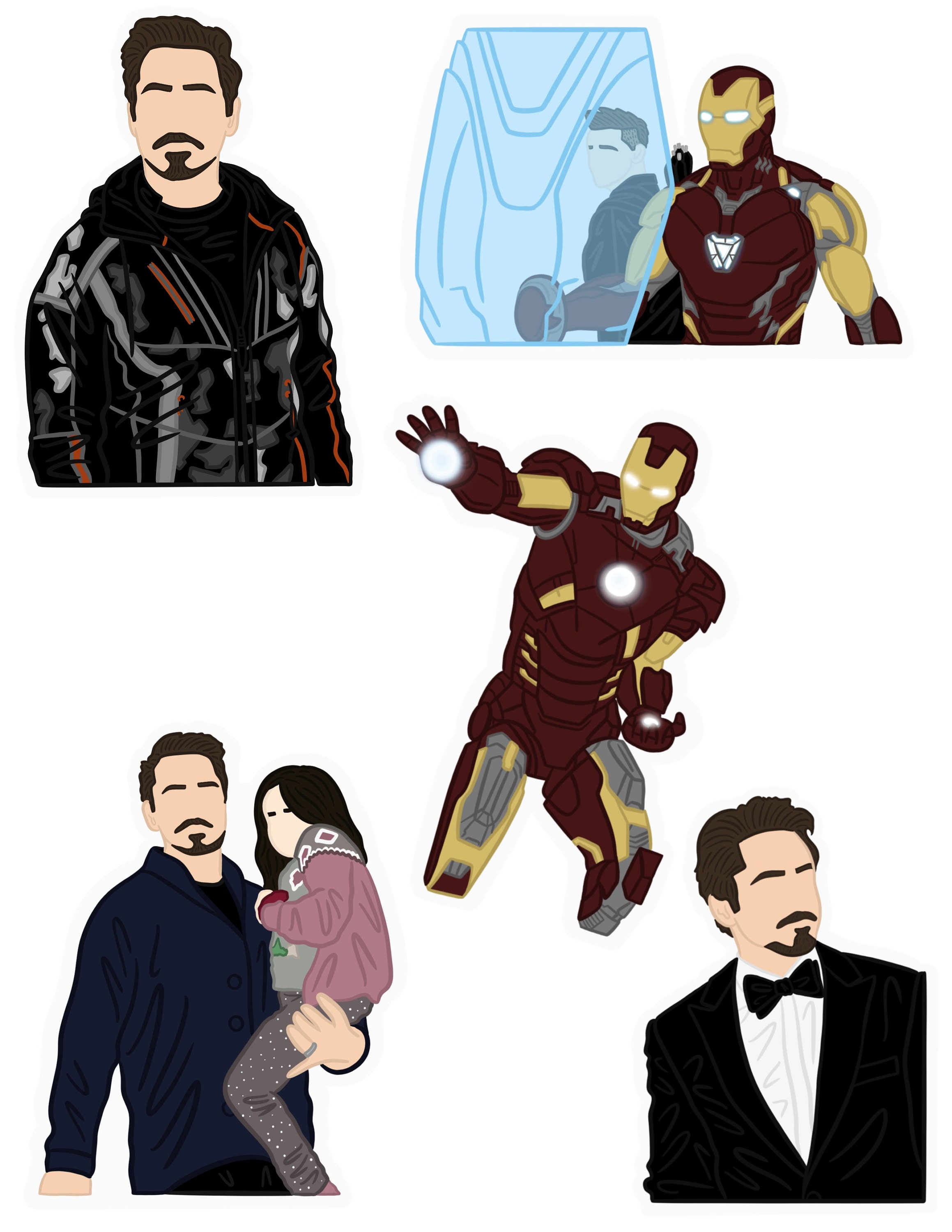 Iron Man Sticker Pack - Etsy