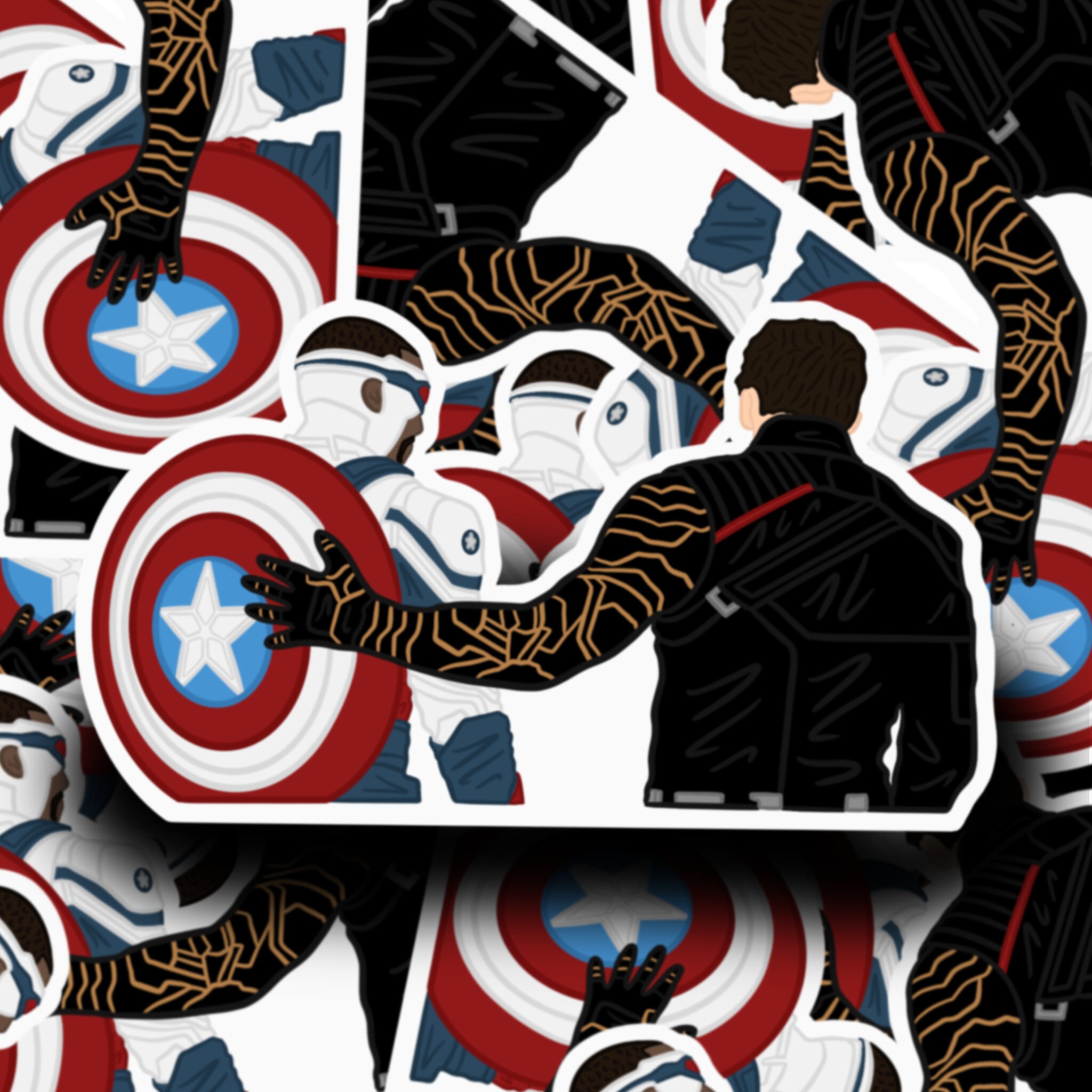 Captain America Sticker Pack | Etsy