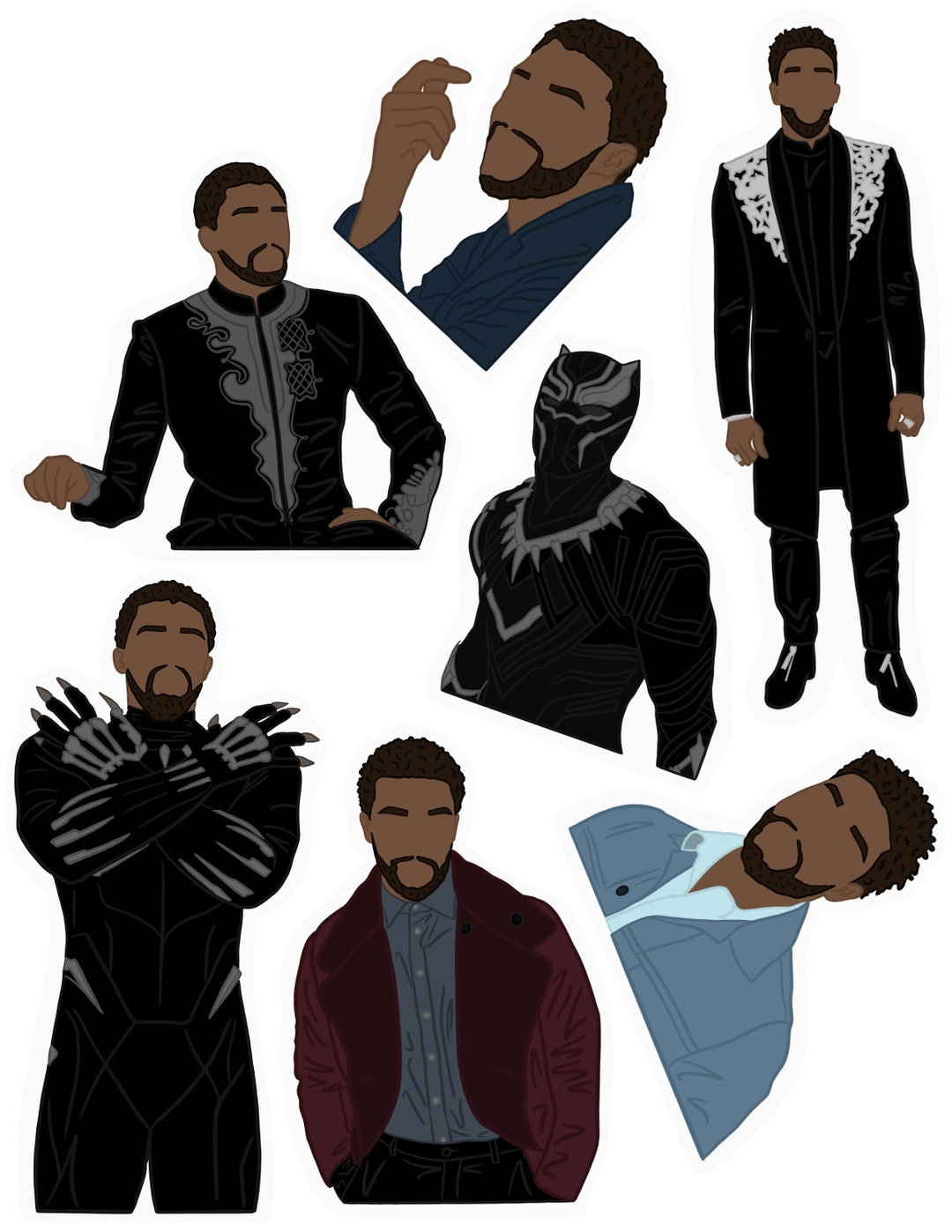 Black Panther Sticker Pack - Etsy