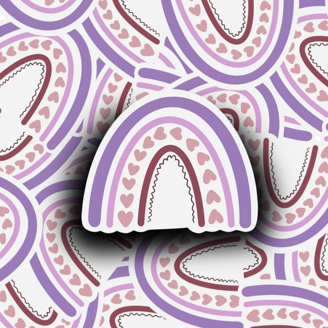 Pink Purple Rainbow Sticker - Etsy