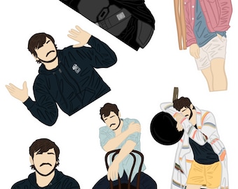 Pedro Pascal Vol. 2 Sticker Pack | Etsy