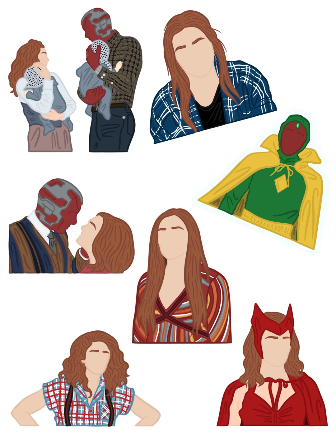 Wanda Vision Sticker Pack - Etsy España