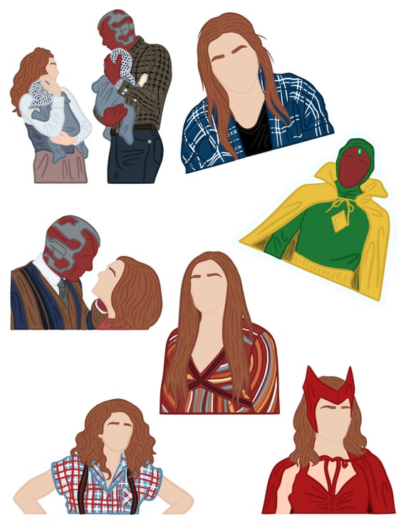 Wanda Vision Sticker Pack - Etsy Finland