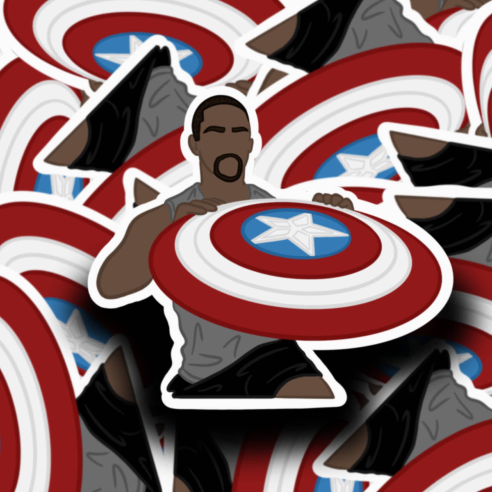Captain America Sticker Pack - Etsy