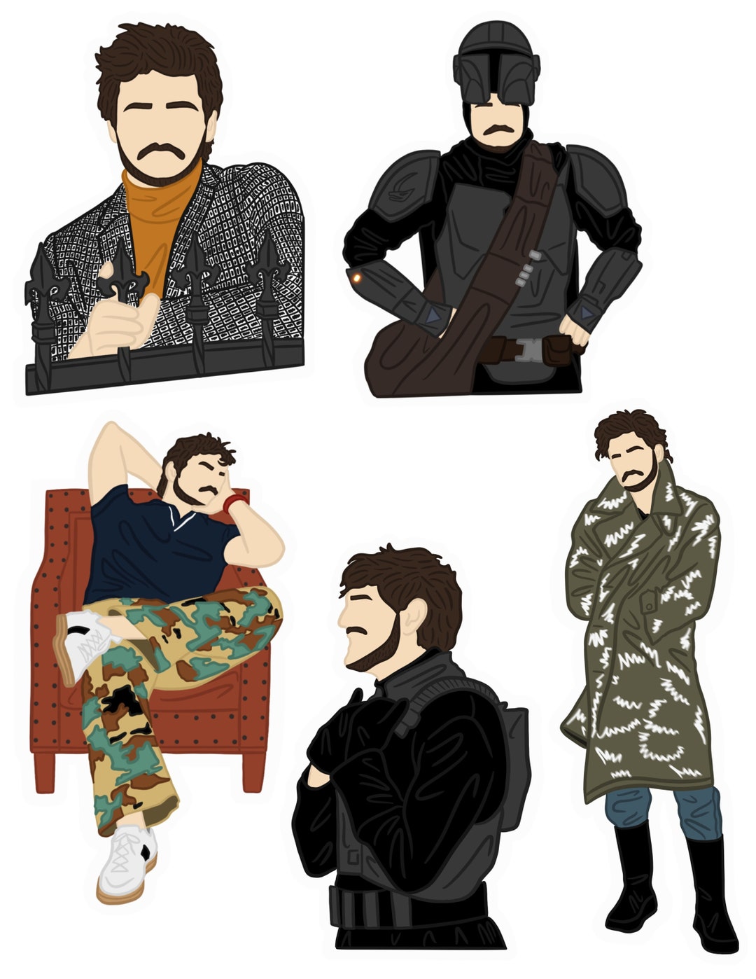 Pedro Pascal Vol. 4 Sticker Pack - Etsy