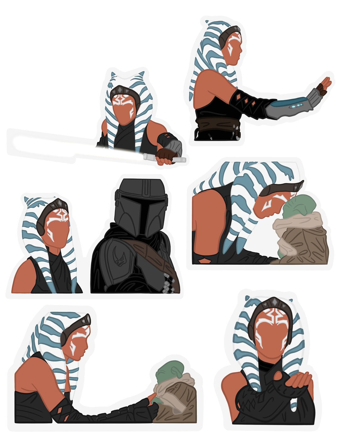 Ashoka Sticker Pack - Etsy