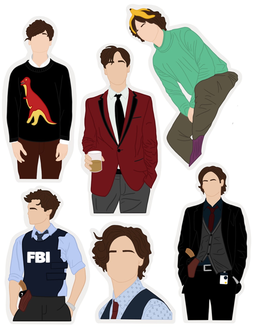 Matthew Gray Gubler Sticker Pack - Etsy
