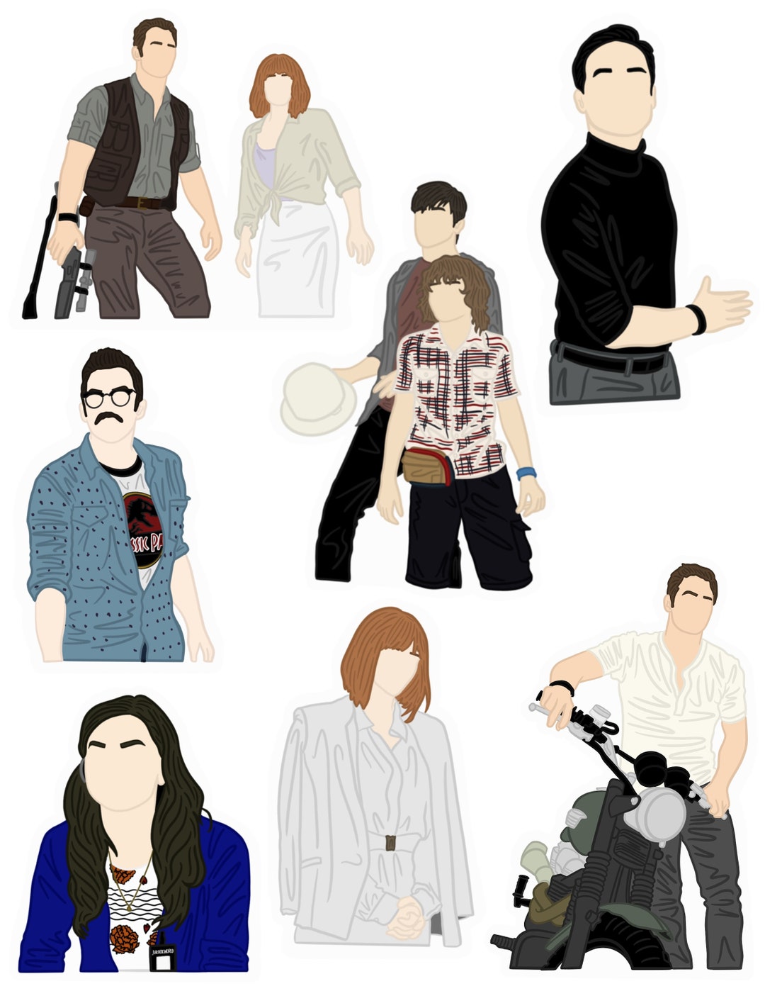 Jurassic World Sticker Pack - Etsy