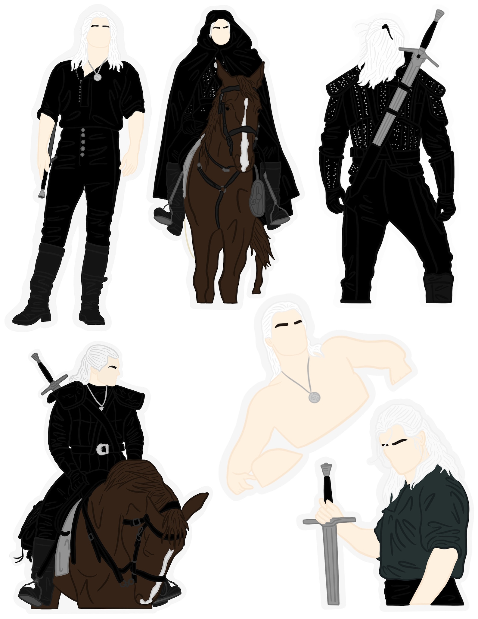 The Witcher Sticker Pack - Etsy