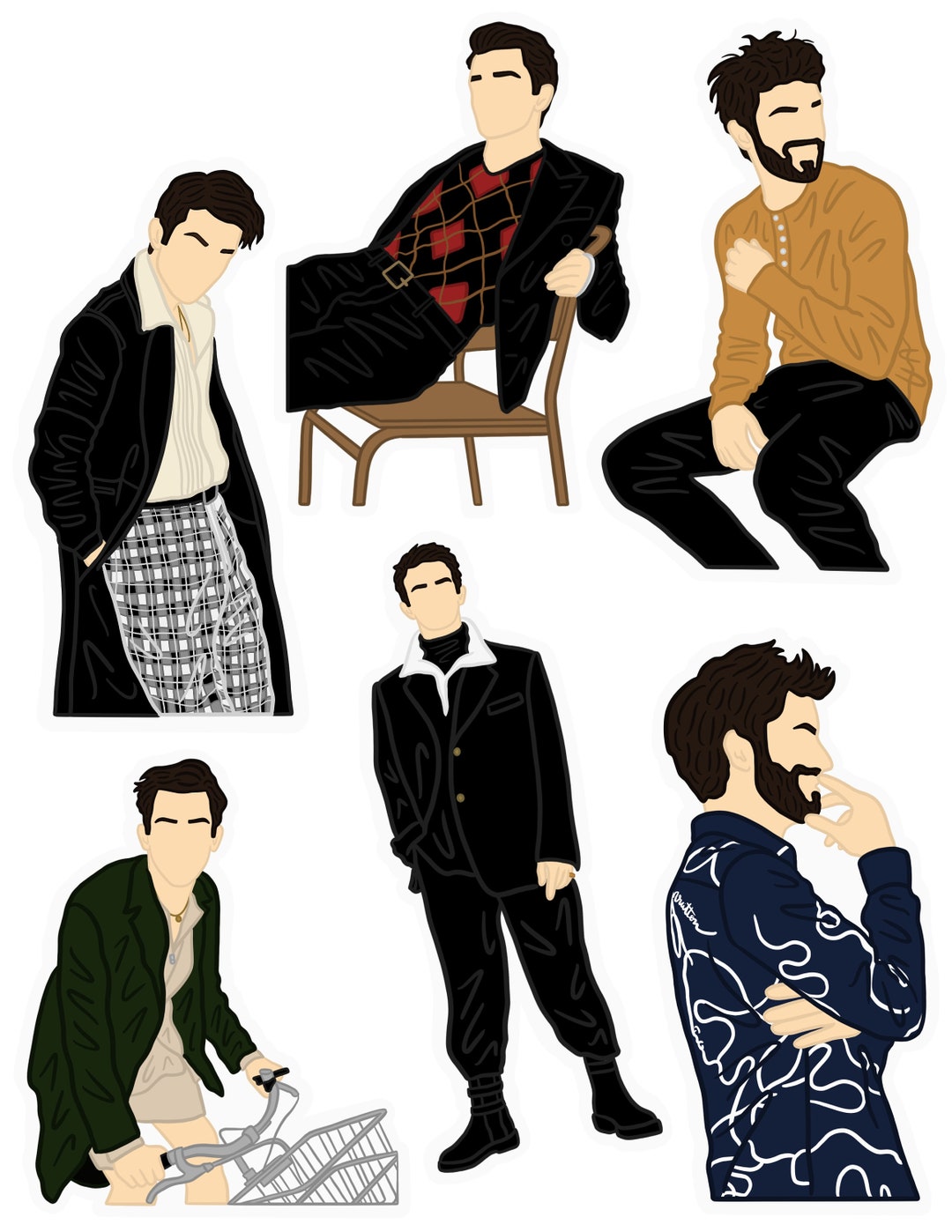 Jonathan Bailey Sticker Pack - Etsy