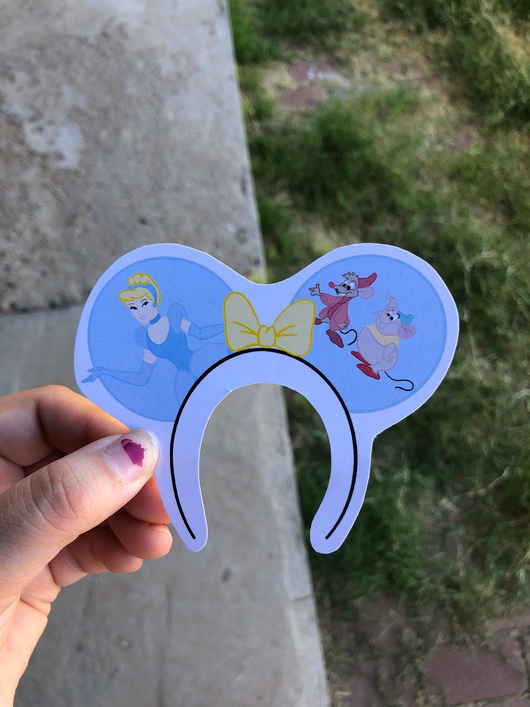 Cinderella Disney Mickey Mouse Ears Sticker - Etsy