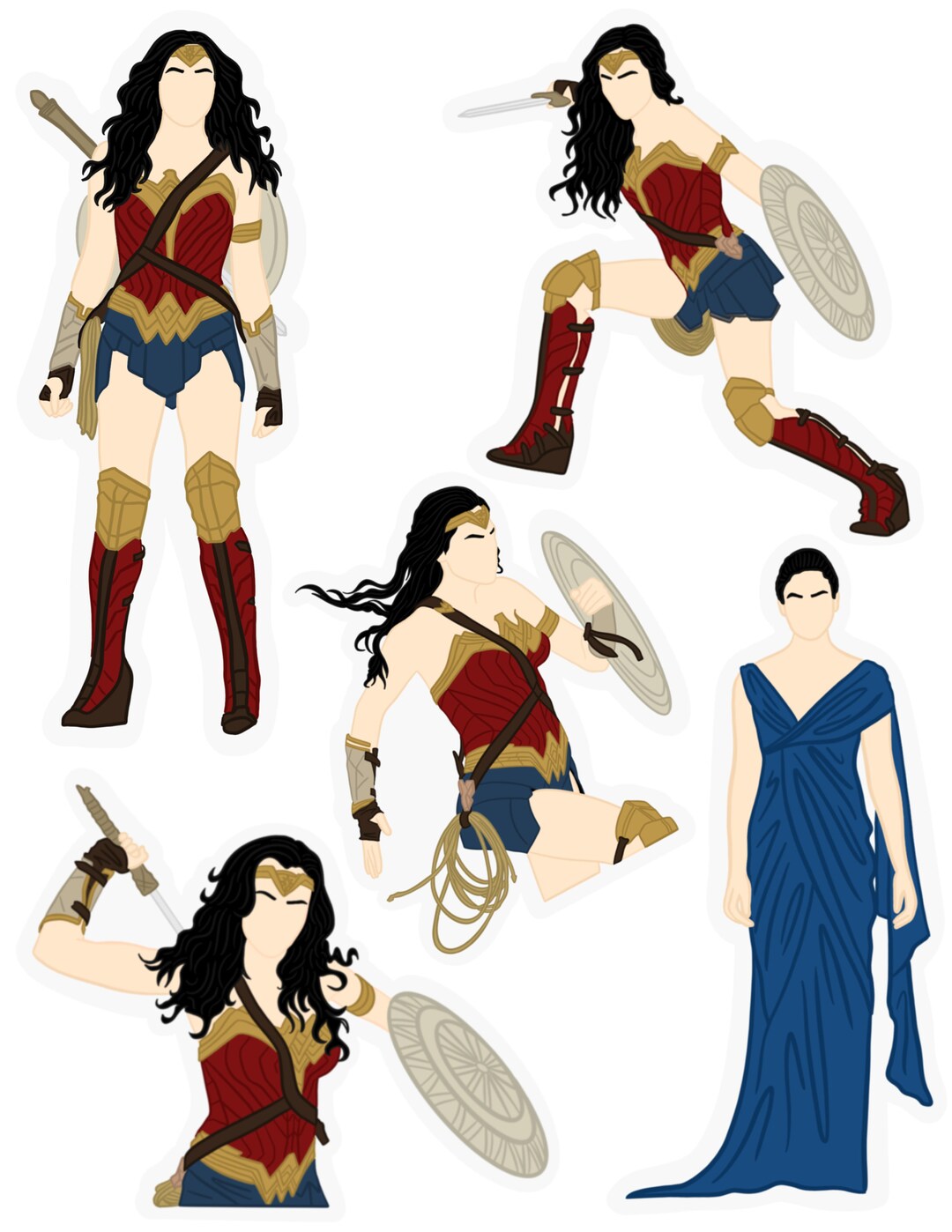 Wonder Women Sticker Pack - Etsy