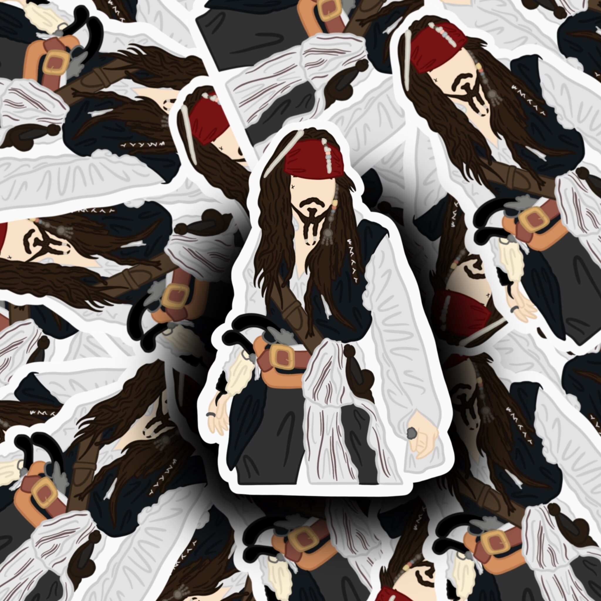 Captain Jack Sparrow Sticker Pack - Etsy