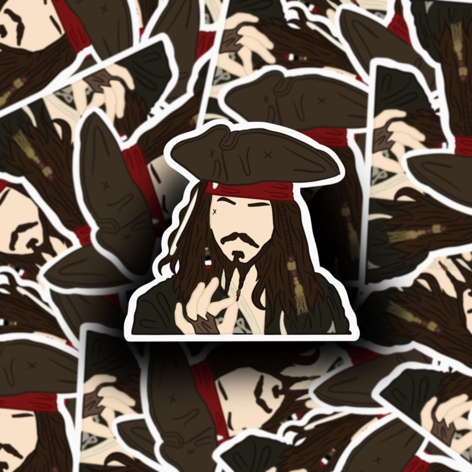 Captain Jack Sparrow Sticker Pack - Etsy