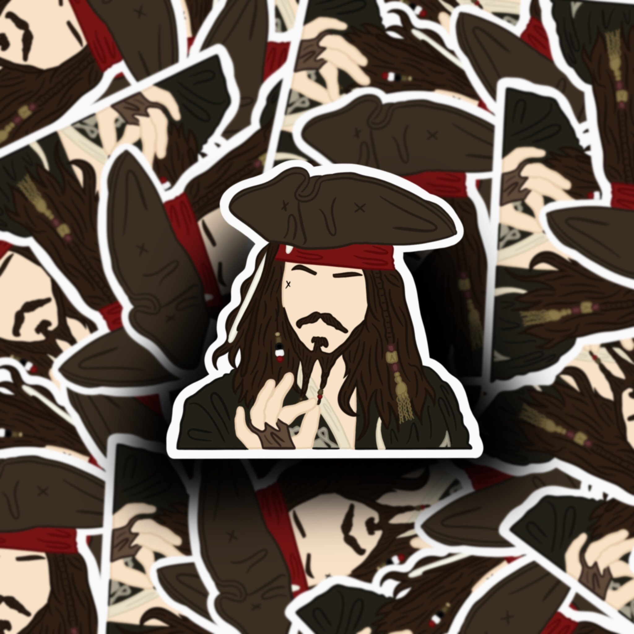 Captain Jack Sparrow Sticker Pack - Etsy