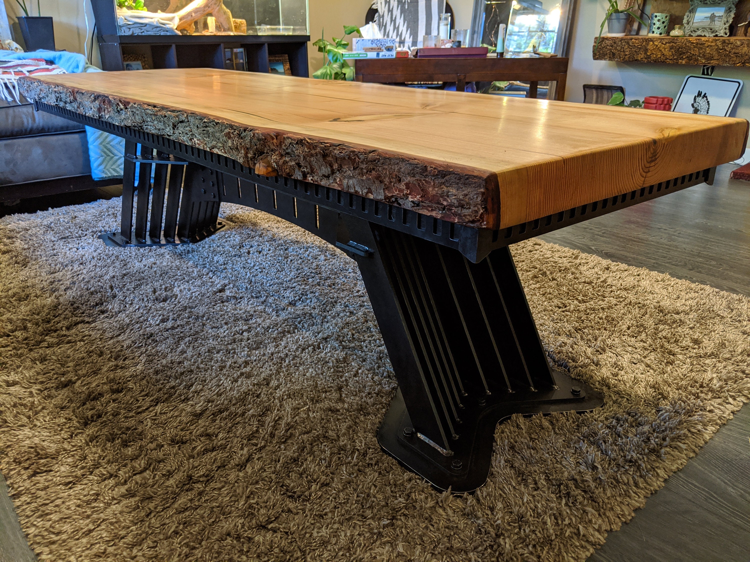 Industrial Coffee Table - Etsy