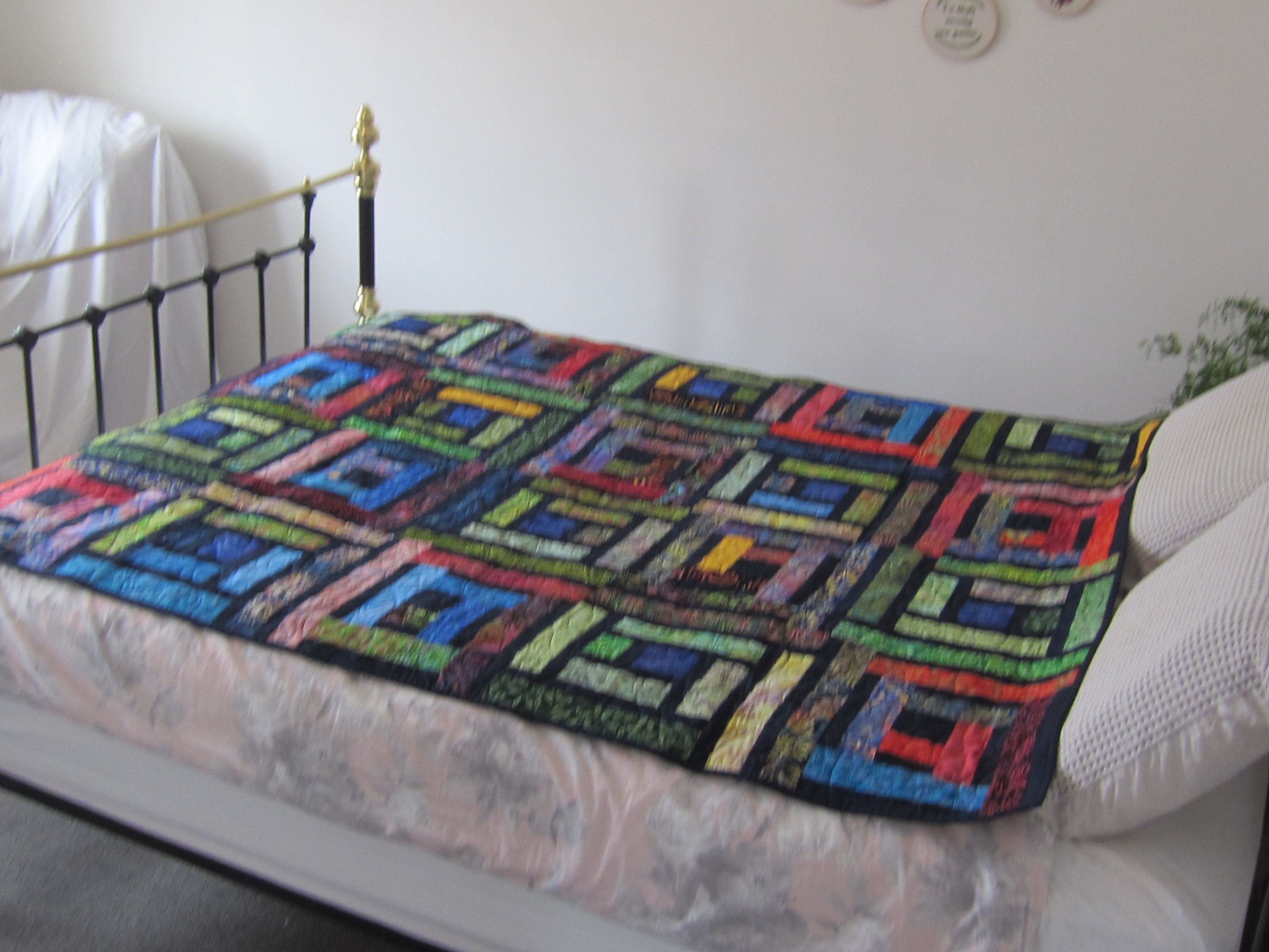 Opalised Rainbow Patchwork Quilt Queen Size Bed - Etsy