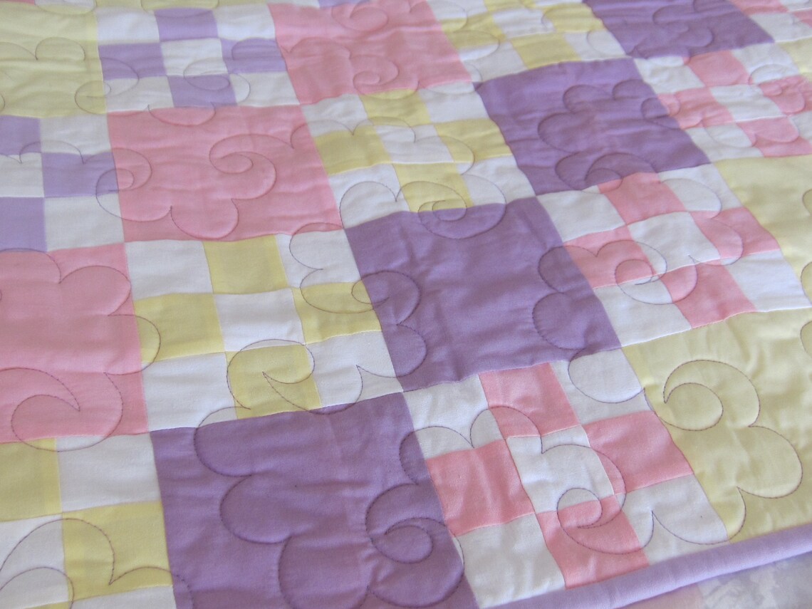 Pastel Purple Patchwork Quilt Baby Quilt - Etsy